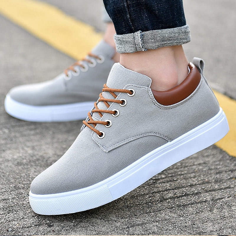 Brand Breathable Male Canvas Sneakers for Men Big Size 45 46 47 Cozy ...