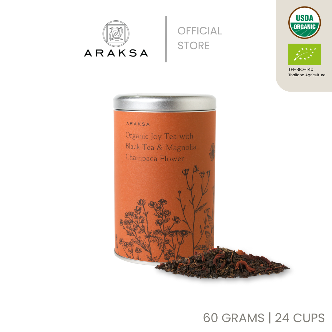 ARAKSA "จอย" ชาดำดอกจำปีออร์แกนิค บรรจุกระป๋อง | ARAKSA Joy Tea (Black ...