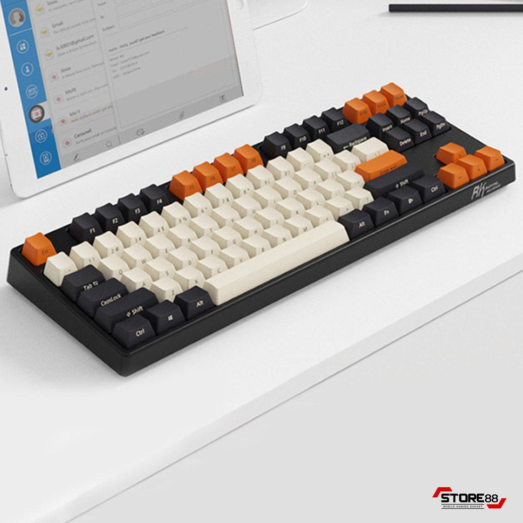 RK987 Mechanical Switch Keyboard 71ปุ่ม คีย์บอร์ดไร้สาย Bluetooth ไฟLED ...