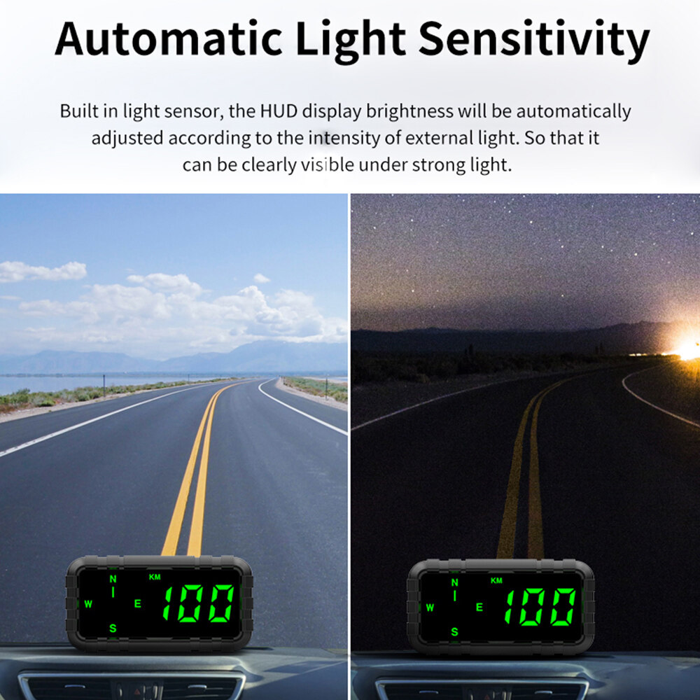 C3010 ฮัด 4.2" จอแสดงผล LED GPS HUD ไมล์วัดความเร็วดิจิตอล จอแสดงความ ...