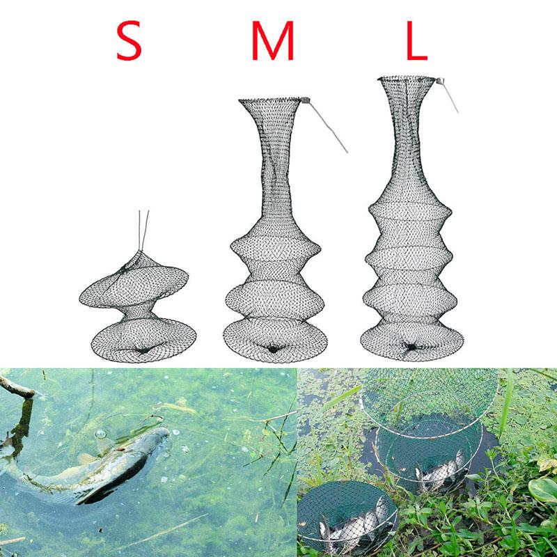 LANG Fishing Bait Trap Fish Net Cage Crab Mini Crawdad Shrimp Foldable ...