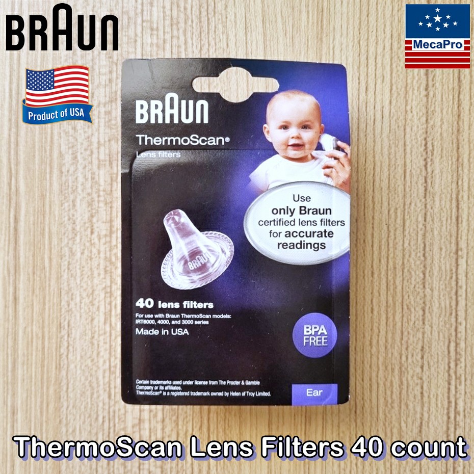 Braun ThermoScan Lens Filters 20 40 count ฟิลเตอร์สแกน สำหรับเครื่องวัด ...