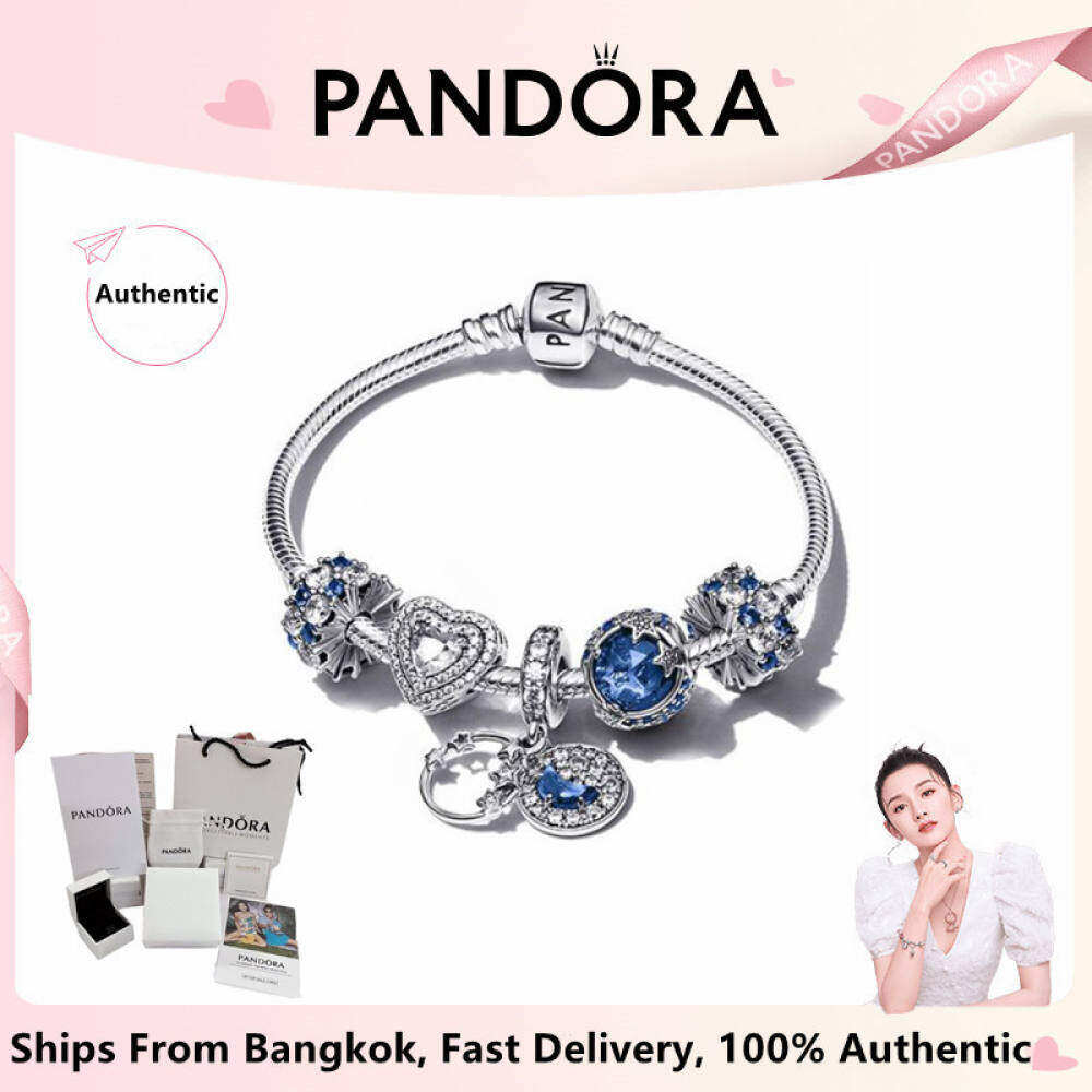 ของแท้ 100PANDORA Moments Silver Buckle Bracelet 590702HVBRACE Pandora Charm Bracelet - Sterling ...