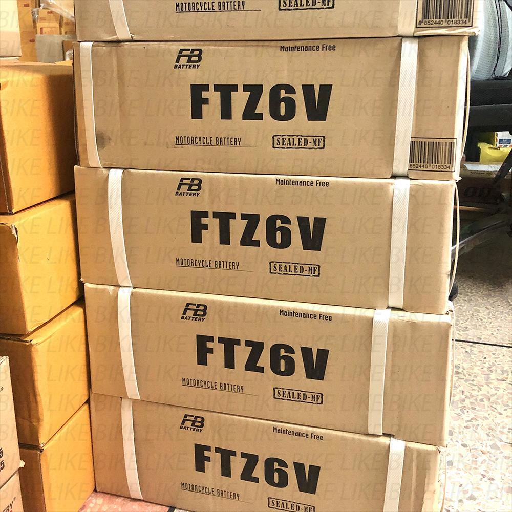 ลอตใหม่ล่าสุด FB FTZ6V (12V 5.3Ah) แบตเตอรี่มอเตอร์ไซค์ แบตเตอรี่แห้ง ...