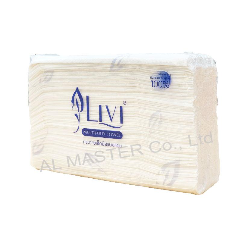 กระดาษเช็ดมือลีวี่ (LIVI) M-FOLD สีขาว (จำหน่าย 16แพ็ค) - AL MASTER ...