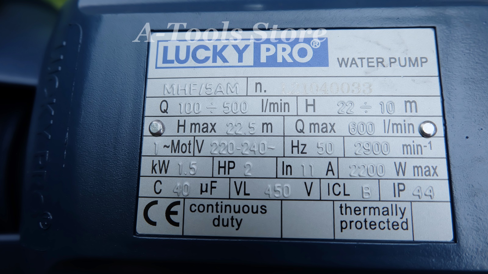 LUCKY PRO ปั๊มหอยโข่ง ปั๊มน้ำ ไฟฟ้า 2" X 2" X 2HP ลัคกี้โปร รุ่น LP-MHF ...