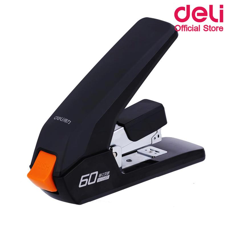 Deli เครื่องเย็บกระดาษ 60 หน้า Heavy-duty Stapler 60sheets 0465 รุ่นประหยัดแรง เครื่องเย็บกระดาษ ...