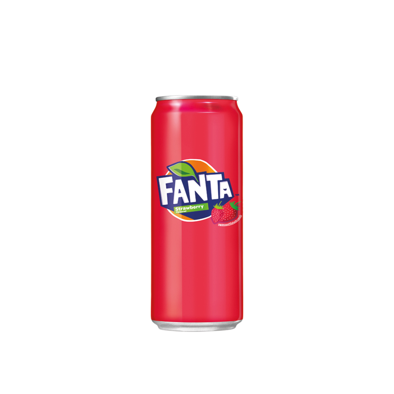 แฟนต้า น้ำอัดลม น้ำแดง 325 มล. 24 กระป๋อง Fanta Soft Drink Strawberry ...