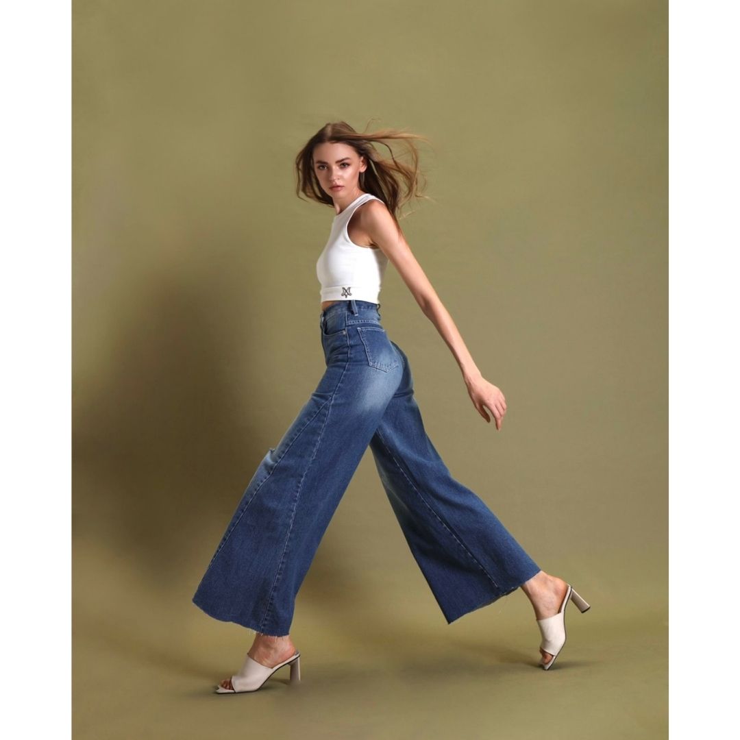 Merge Official - M Wide Leg Jeans 06 6 Colors กางเกงยีนส์เอวสูง ทรงขา ...