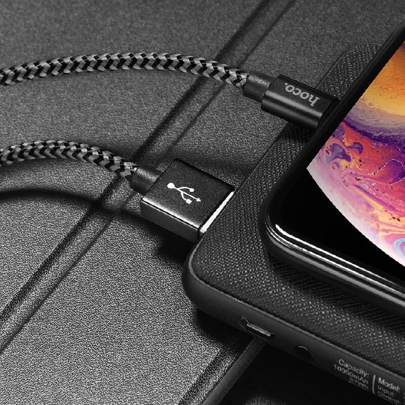 Hoco X14 max ยาว1เมตร / 2เมตร 3.0A MAX สายถัก ไนล่อน คุณภาพสูง สายชาร์จ ...