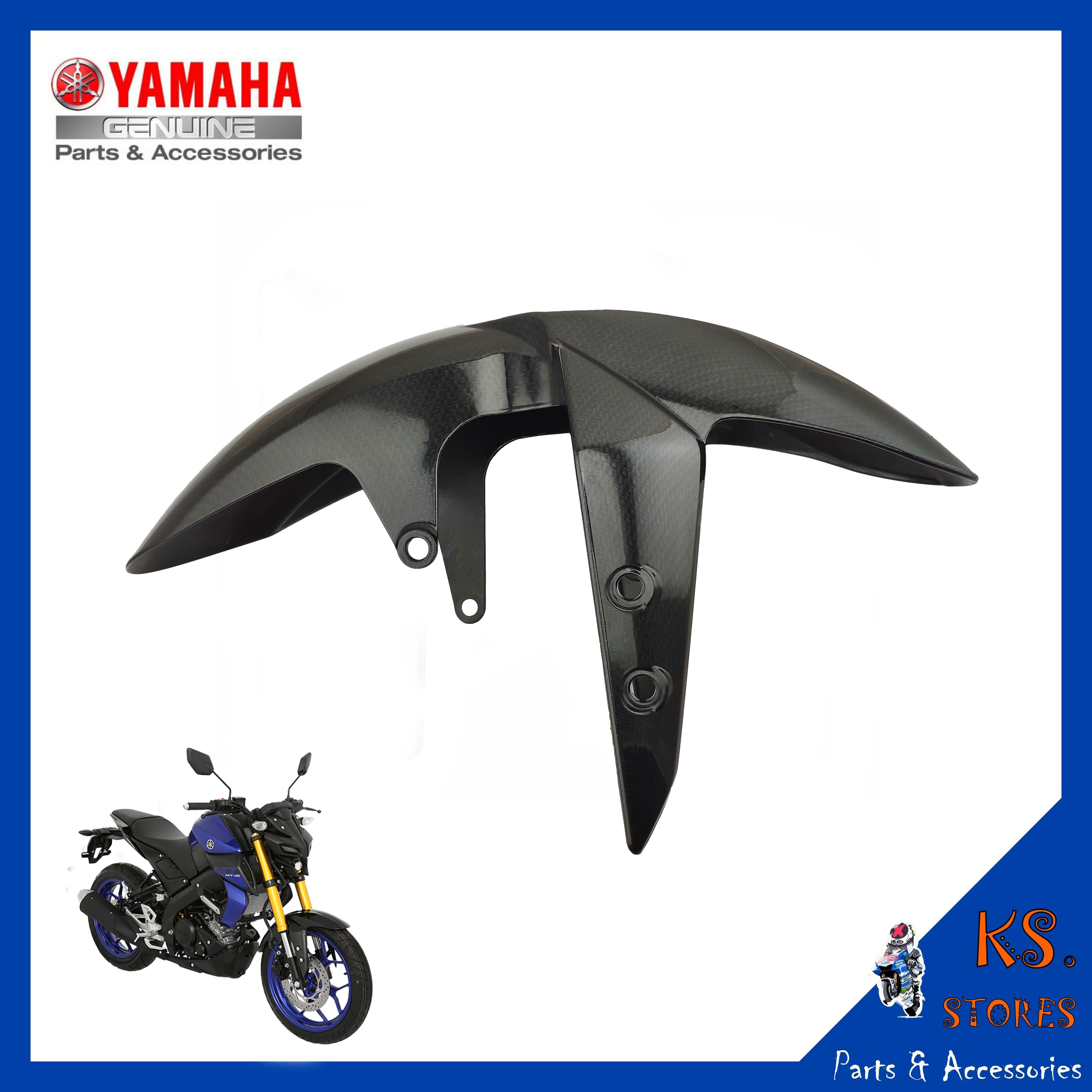 บังโคลนหน้า MT-15 ลายเคฟล่า front fender บังโคลน YAMAHA MT15 (พาร์ทแท้ ...
