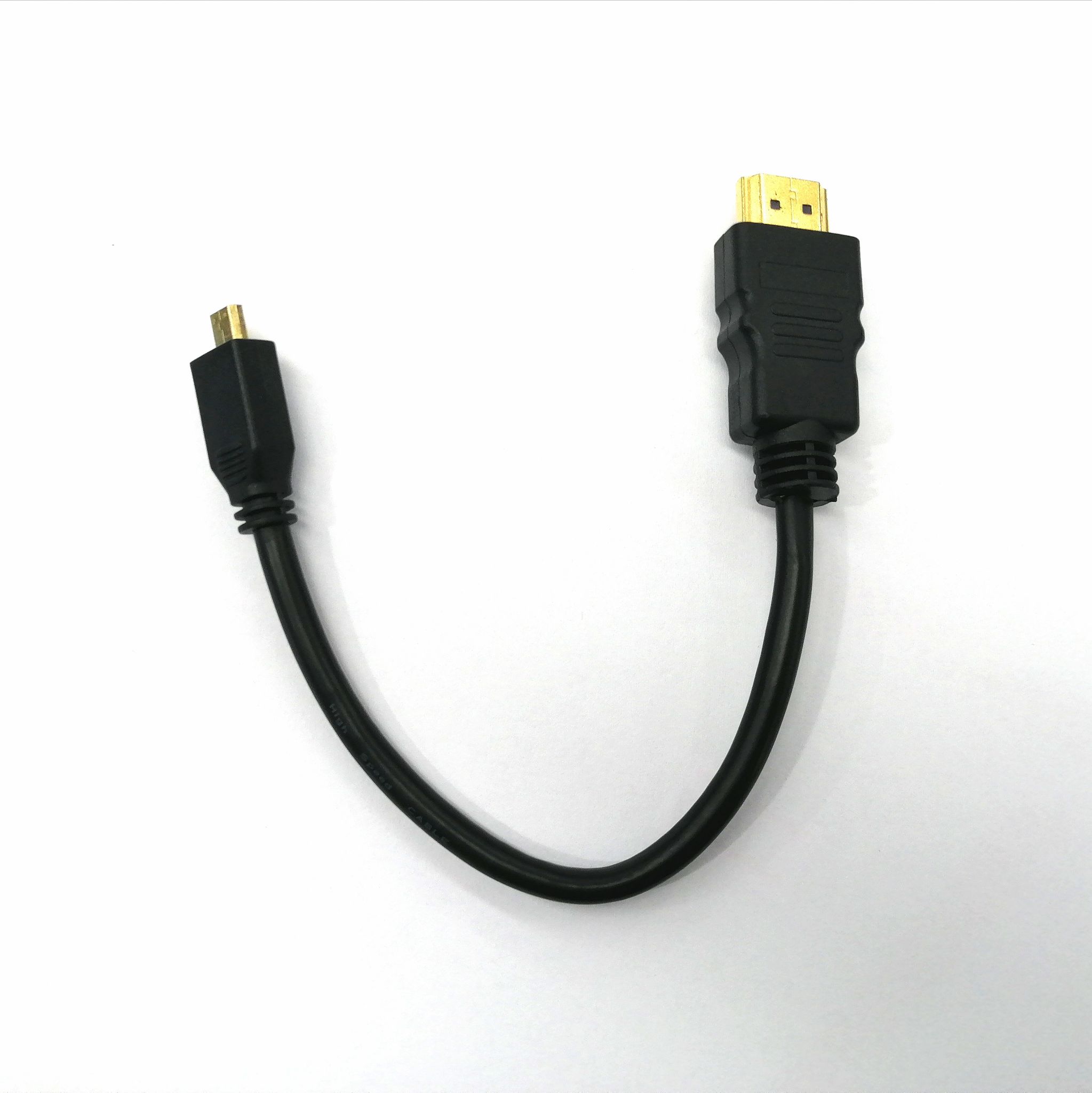 สายแปลงสัญญาณภาพ Micro HDMI Cable สาย Micro M hdmi to hdmi FM ยาว 20cm ...