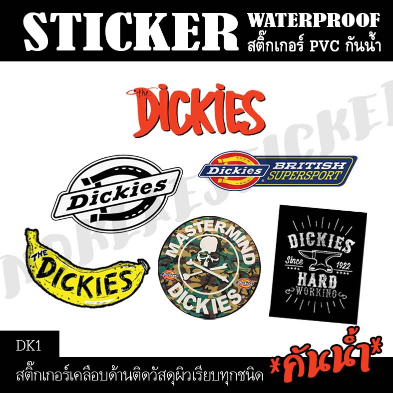 Sticker Dickies สติ๊กเกอร์ ดิ๊กกี้ กันน้ำ 100% ติดวัสดุผิวเรียบทุกชนิด ...