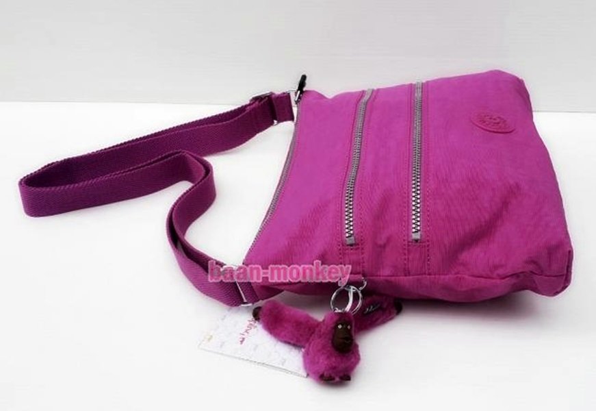 KIPLING SHOP ของแท้เบลเยี่ยม กระเป๋าสะพาย Kipling Alvar Pink Orchid - BAANMONKEY - ThaiPick
