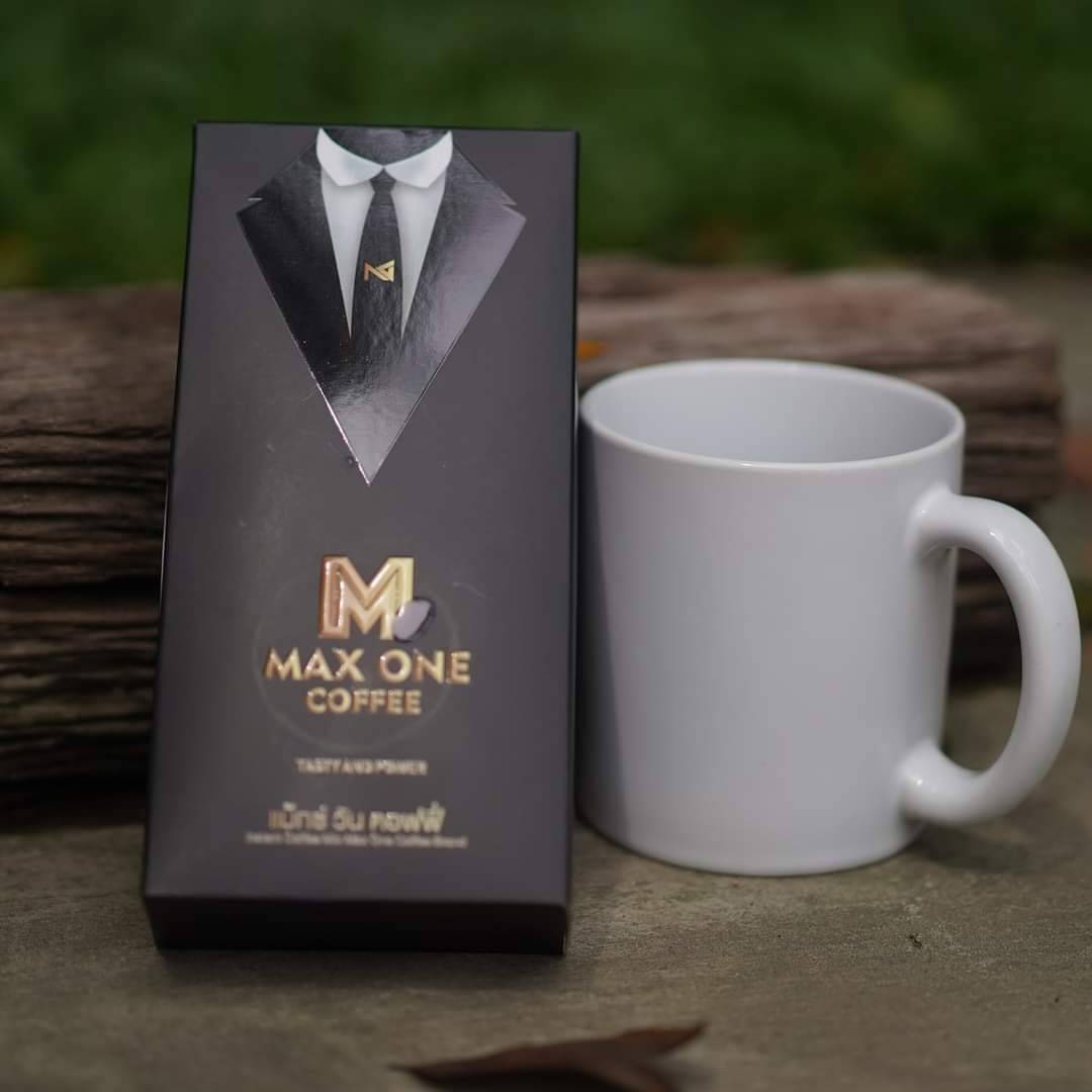 Max one Coffee แม๊กซ์ วัน คอฟฟี่ กาแฟเสริมอาหารสำหรับท่านชาย 1 กล่อง 10 ...