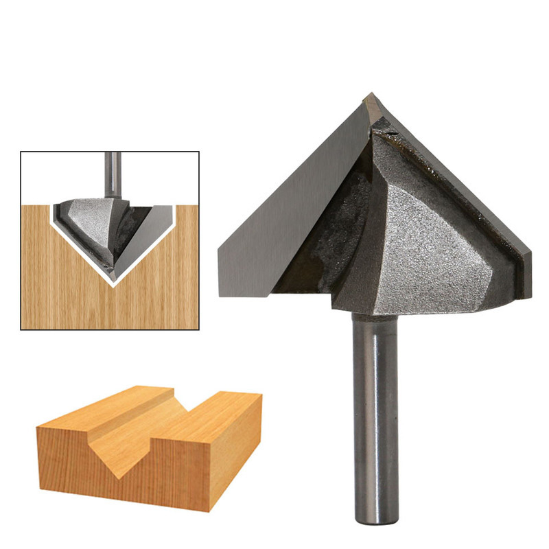 90 องศา V Groove Router Bit CNC 6.35 Shank Milling CUTTER แกะสลักงานไม้ ...