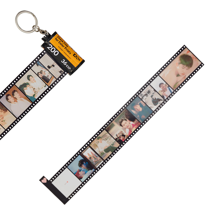 Customized Memorial Keychain DIY Custom Photo Albums Cover Film Roll ...