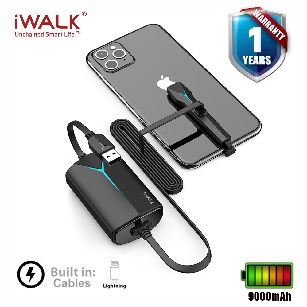 iWALK Crazy Cable Battle แบตสำรองพร้อมสายชาร์จในตัว Lightning รองรับไอ ...