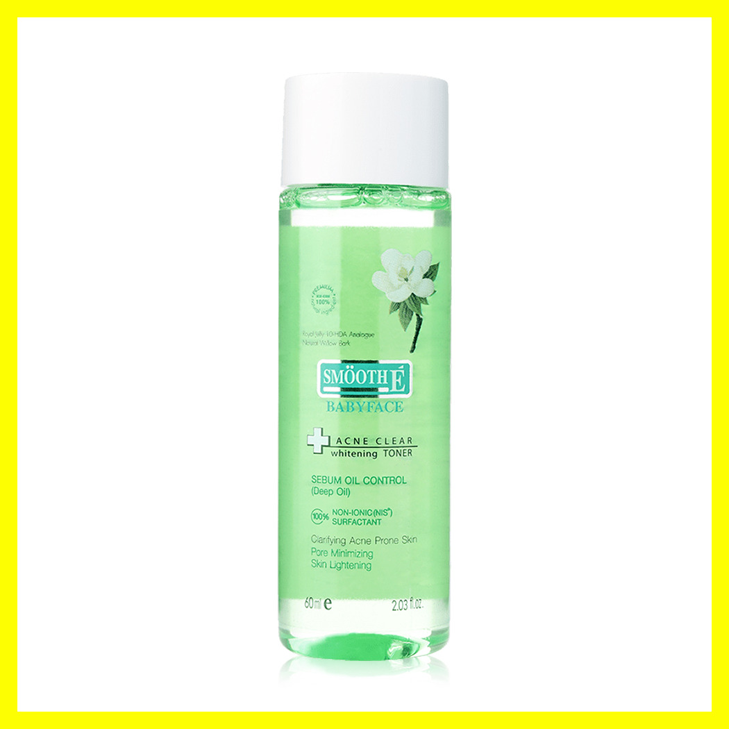 Smooth E Acne Clear Whitening Toner 60ml - MixASale