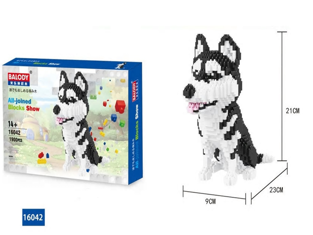 Balody 16042 Siberian Husky Nano Building Block Set 1900 P - Puket Stores