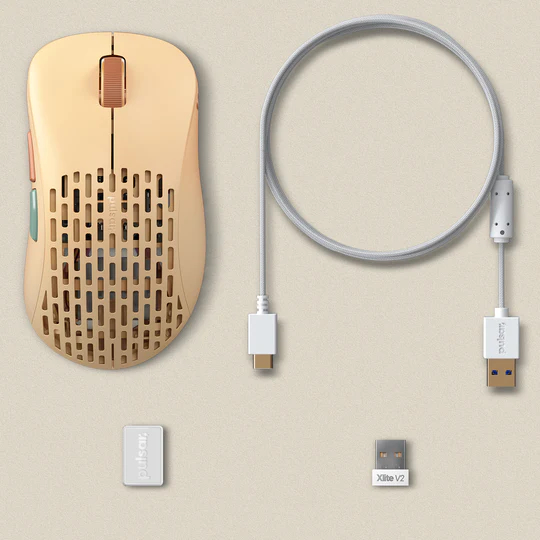 เมาส์ MOUSE Pulsar Xlite V2 Wireless Gaming Mouse - Retro Brown ...