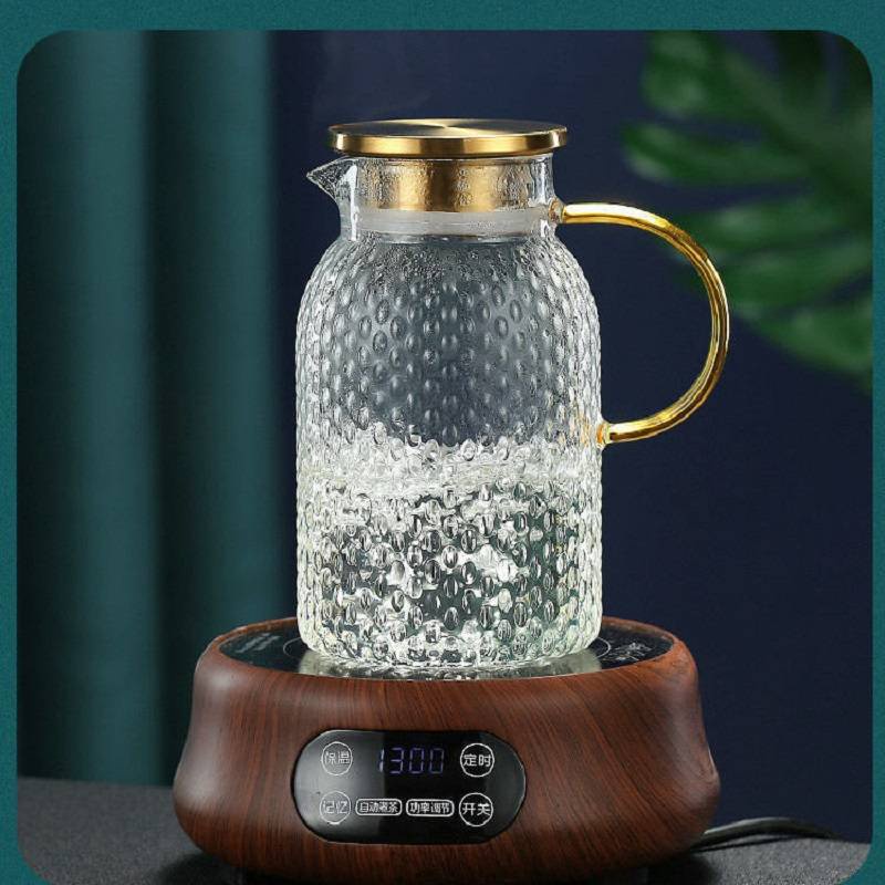 Glass Large-capacity Water Jug with Rice Grain Pattern Heating Glass ...