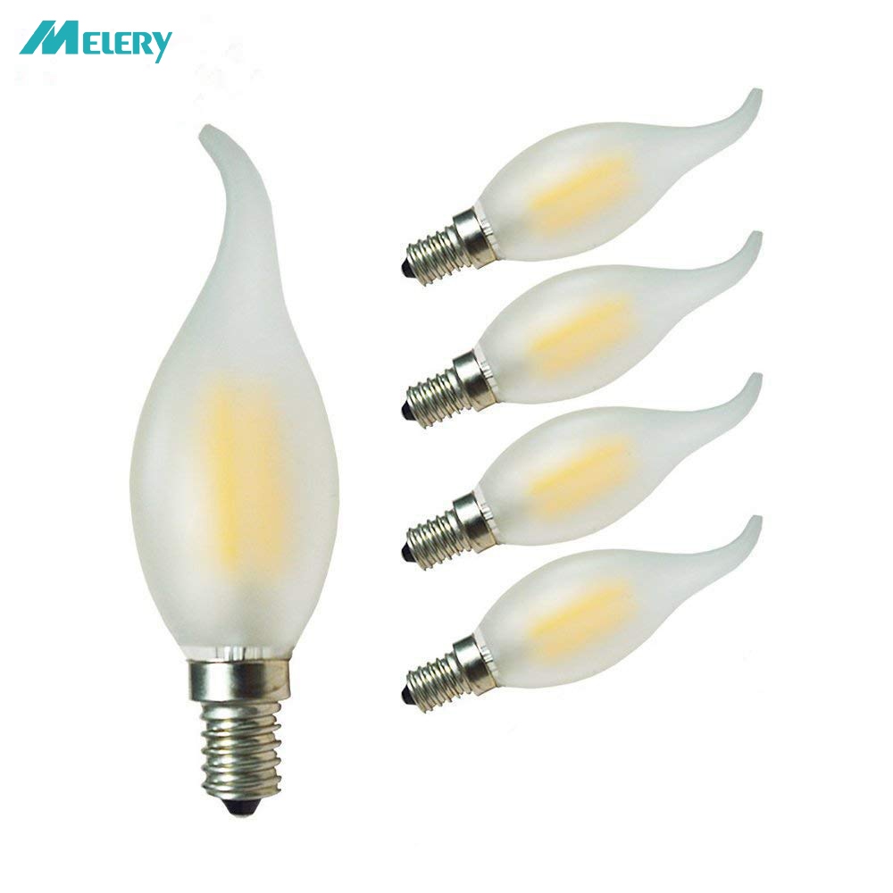E14 LED Candelabra Light Bulb 4W Lamp Warm/Cold White Matt Filament ...