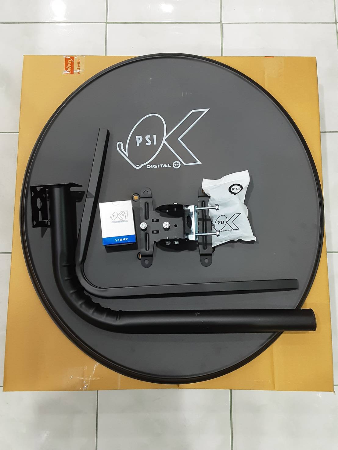 หน้าจานดาวเทียม PSI 60 ซ.ม.LNB 1 ขั้วขาตั้งงอพร้อมสาย - TiME SATT.BKK ...