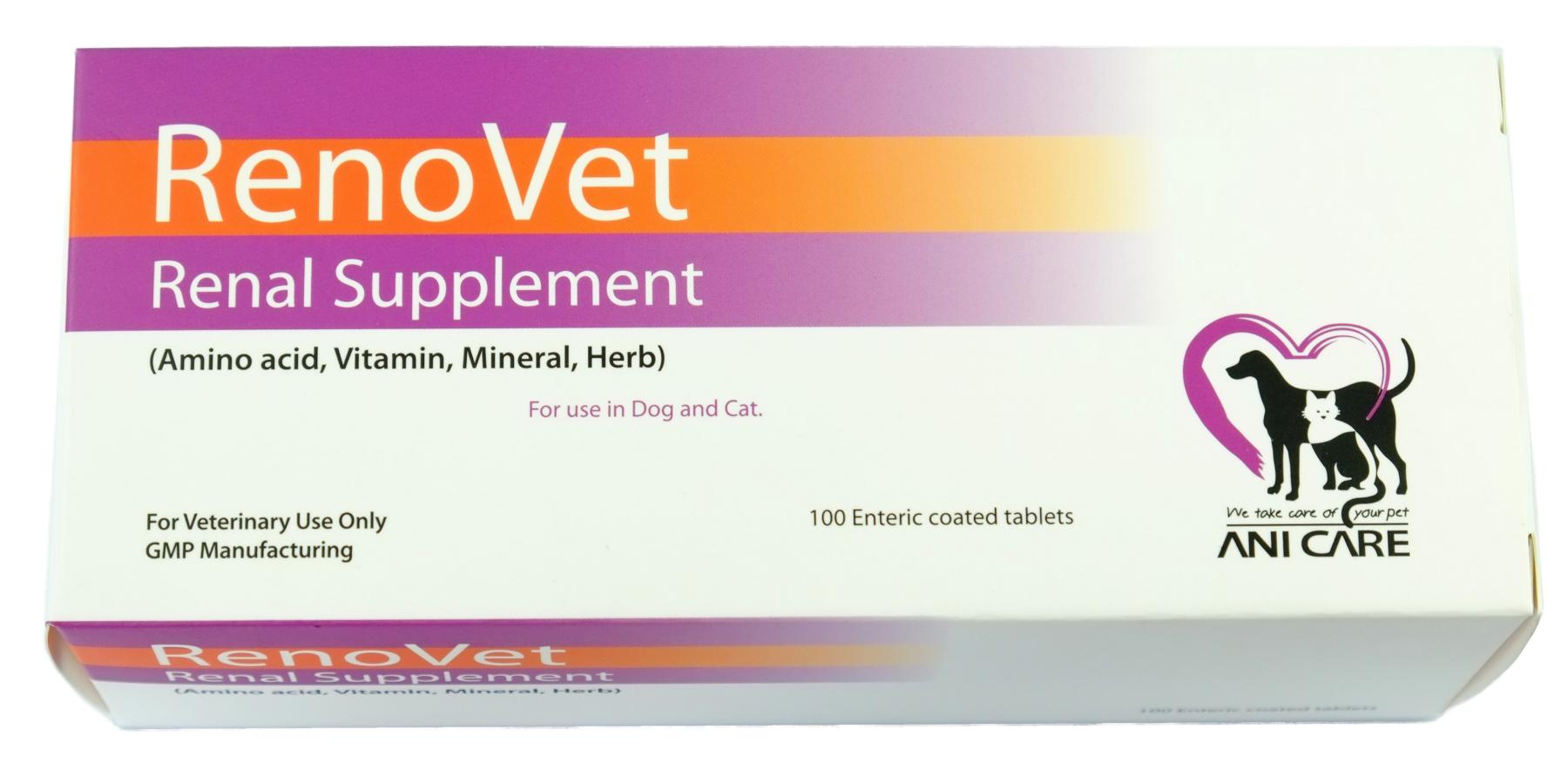 ส่งฟรี Renovet Renal Supplement Tablet for dogs and cats อาหารเสริม ...