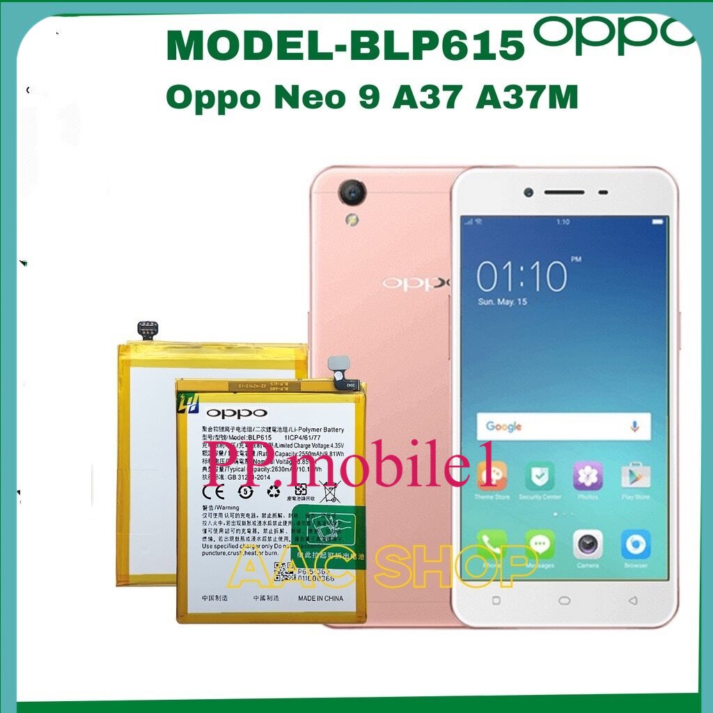 แบตเตอรี่ Battery oppo A37 model BLP615 แบต oppo A37 A37F A37w A37m มี ...