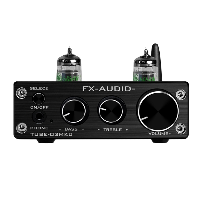 FX-AUDIO TUBE-03 MKII 5654 HiFi Vacuum Tube Preamp Bluetooth 5.0 Stereo ...