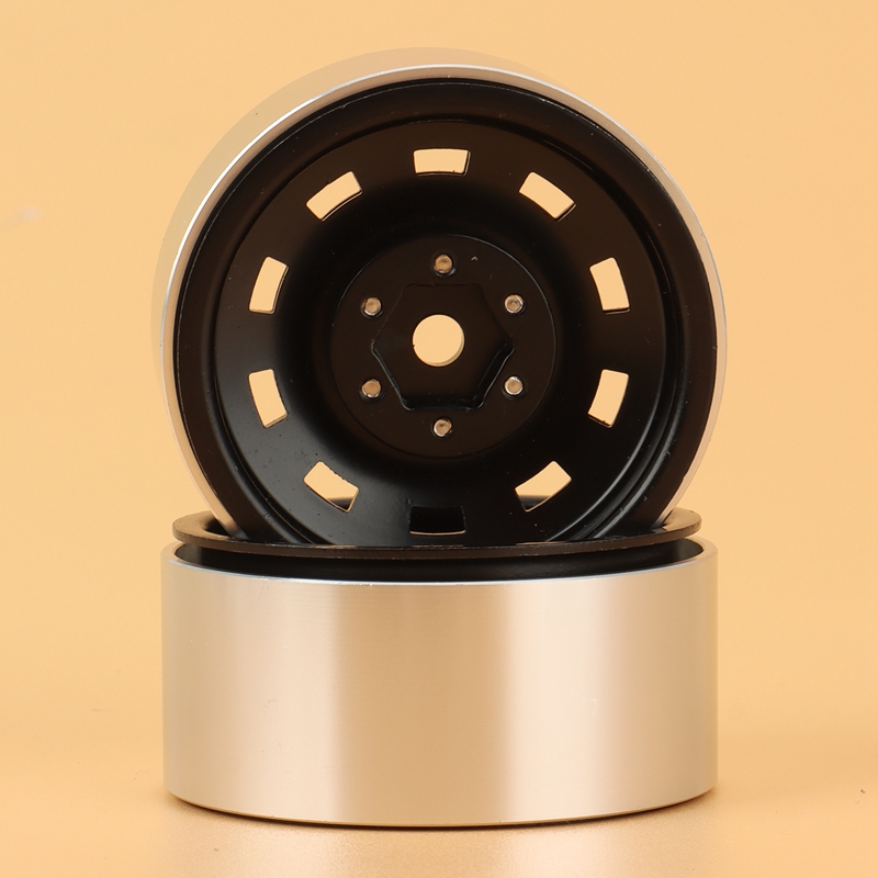 4PCS Rally 1.9 Metal Beadlock Wheel Hub Rim for 1/10 RC Crawler Axial SCX10 90046 AXI03007 ...