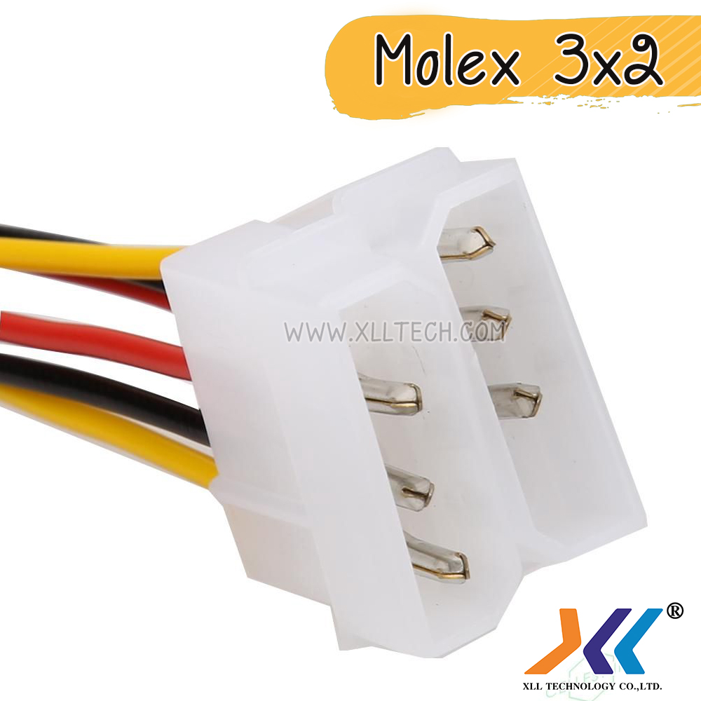 สายต่อไฟเลี้ยงการ์ดจอ 6 Pin to Molex 3x2 - XLLTECH - ThaiPick