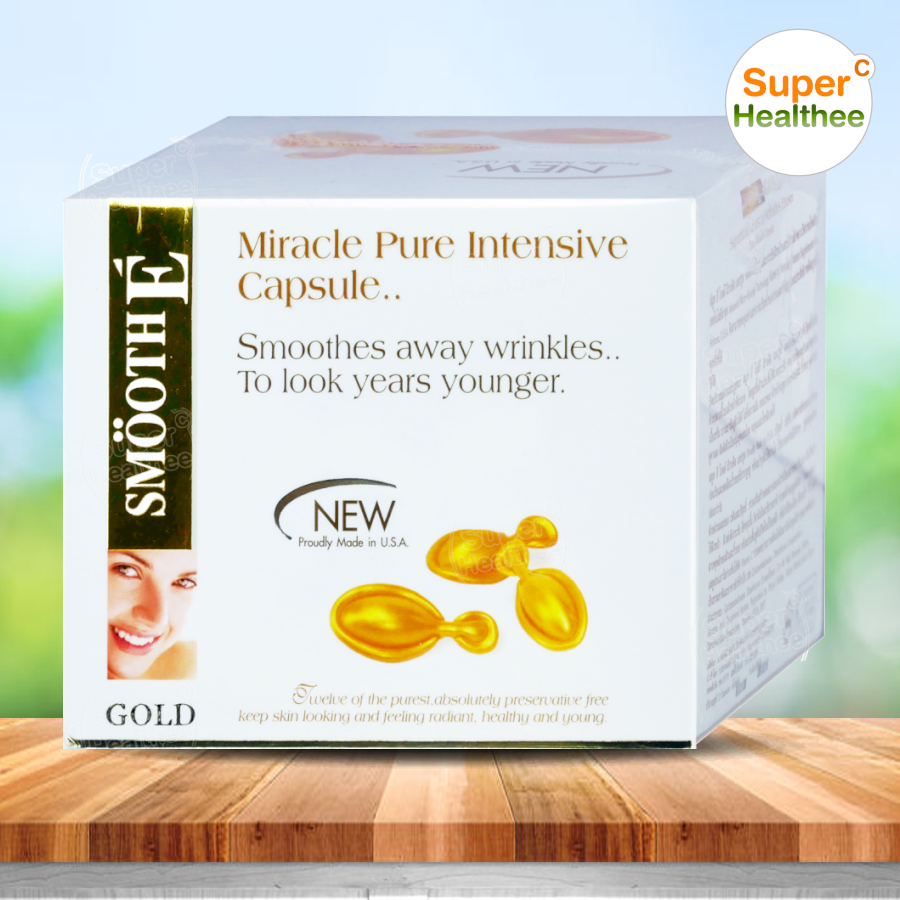Smooth e gold miracle pure capsule (1กล่อง/12แคปซูล) สมูท อี โกลด์ มิรา ...