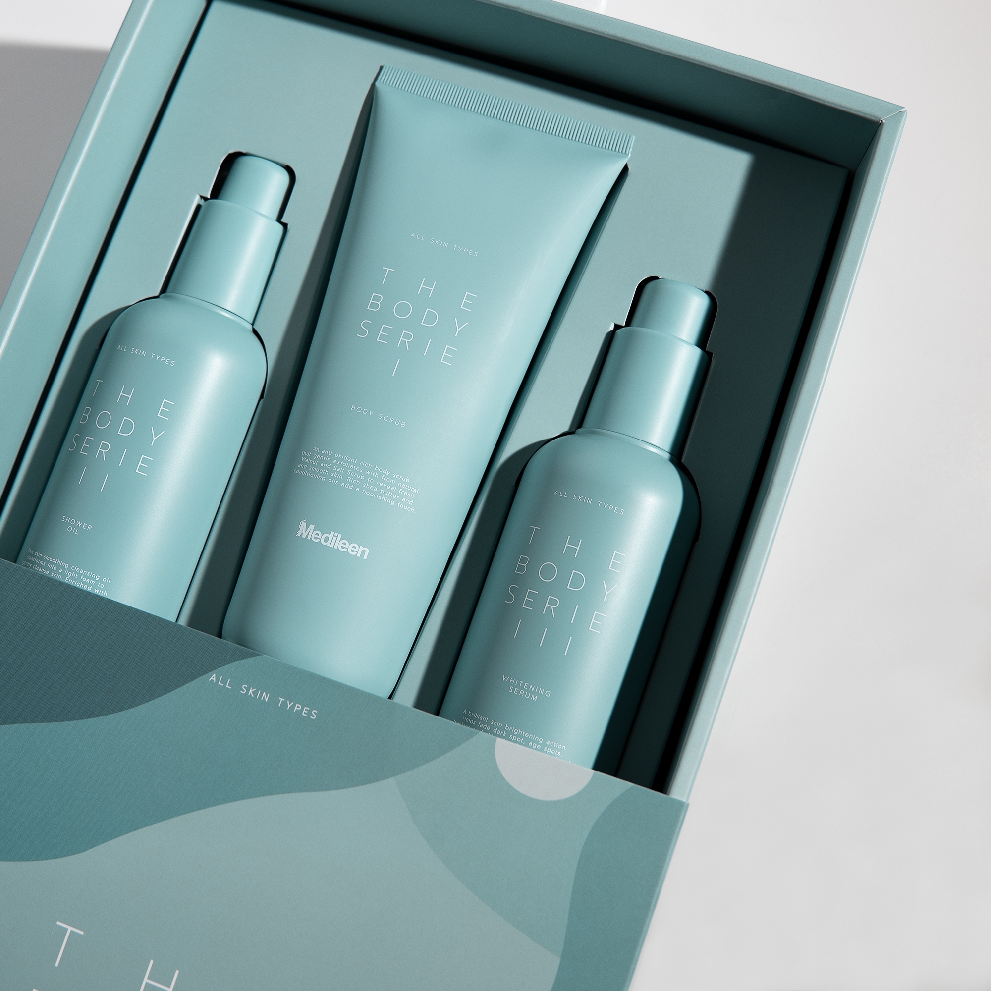 🔥 The Body Serie Medileen เซทดูแลผิวกาย‼️แถมฟรี แปรงขัดผิว +สะสมคะแนน ...