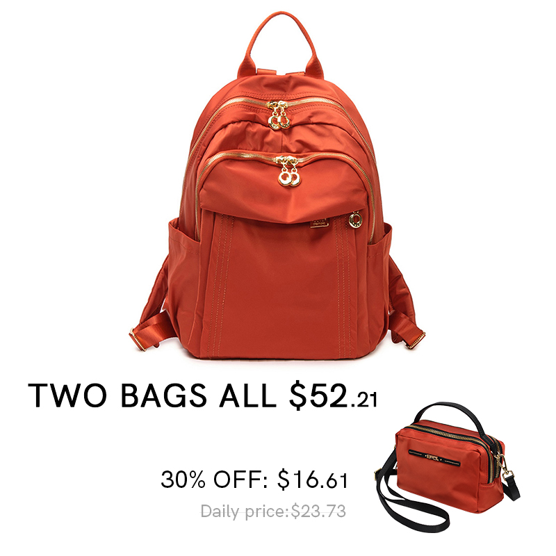 EPOS กระเป๋าเป้สะพายหลังผู้หญิง2023ใหม่ Casual Elegant ไนลอนแฟชั่น Multi-Pocket Lager ซิปไหล่ ...
