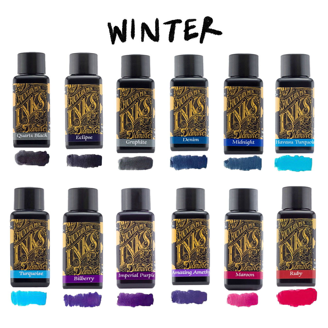 DIAMINE Fountain Pen Ink Winter Tone หมึกขวด Diamine ความจุ 30ml ...
