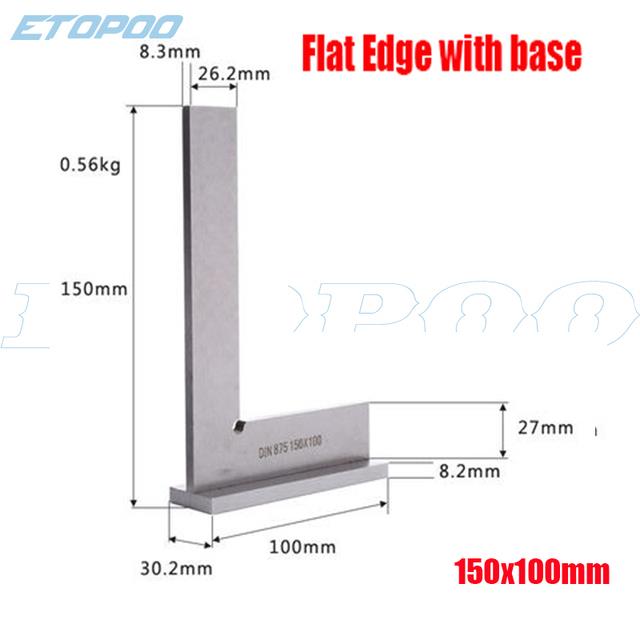 90 Degree Right Angle Ruler Try Square Metal Steel - L Edge Square ...