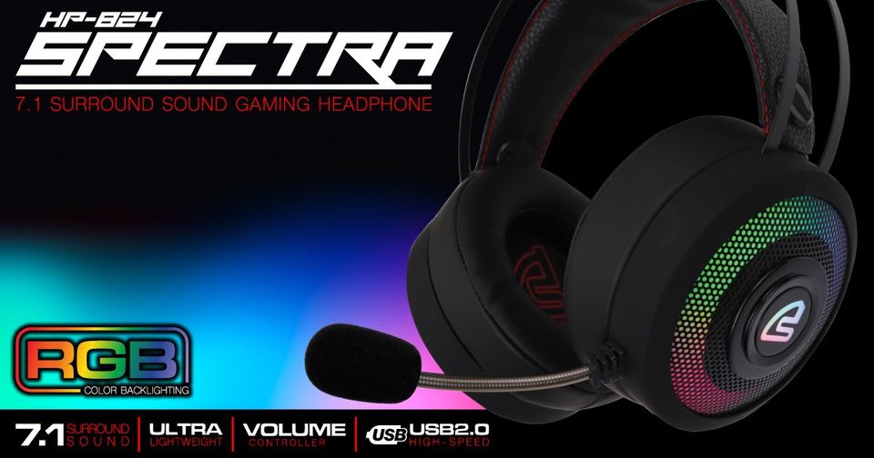 หูฟังเกมมิ่ง RGB SIGNO HP-824 หูฟังคอม สาย USB Gaming Headphone เสียง ...