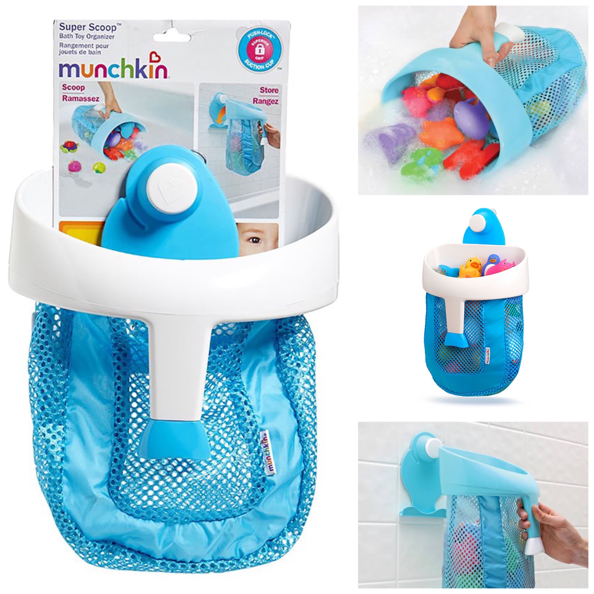 พร้อมส่ง MUNCHKIN Super Scoop Bath Toy Organiser - Babycenterthailand ...