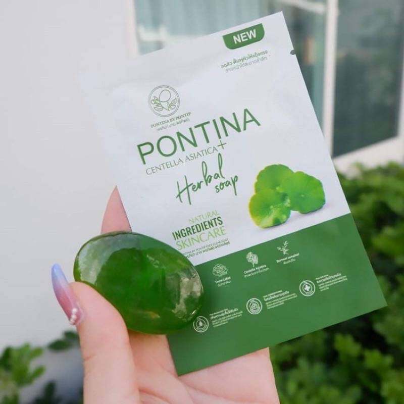 Pontina By. Pontip สบู่ล้างหน้าใบบัวบกเล็ก/เซรั่มใบบัวบก | Lazada.co.th