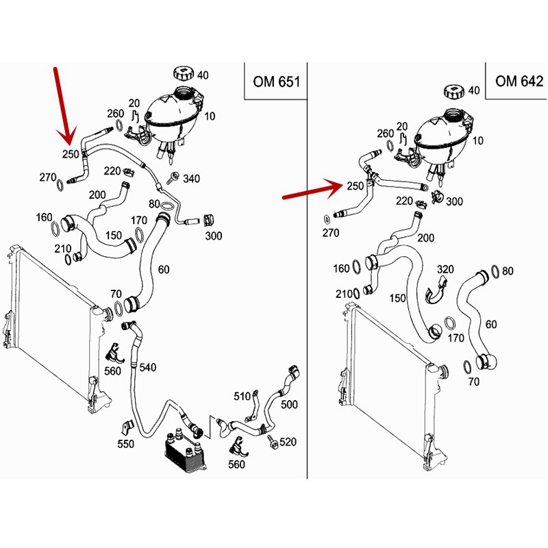 New Vent Hose Pipe Deputy Kettle Water Pipe Exhaust Pipe for Mercedes ...