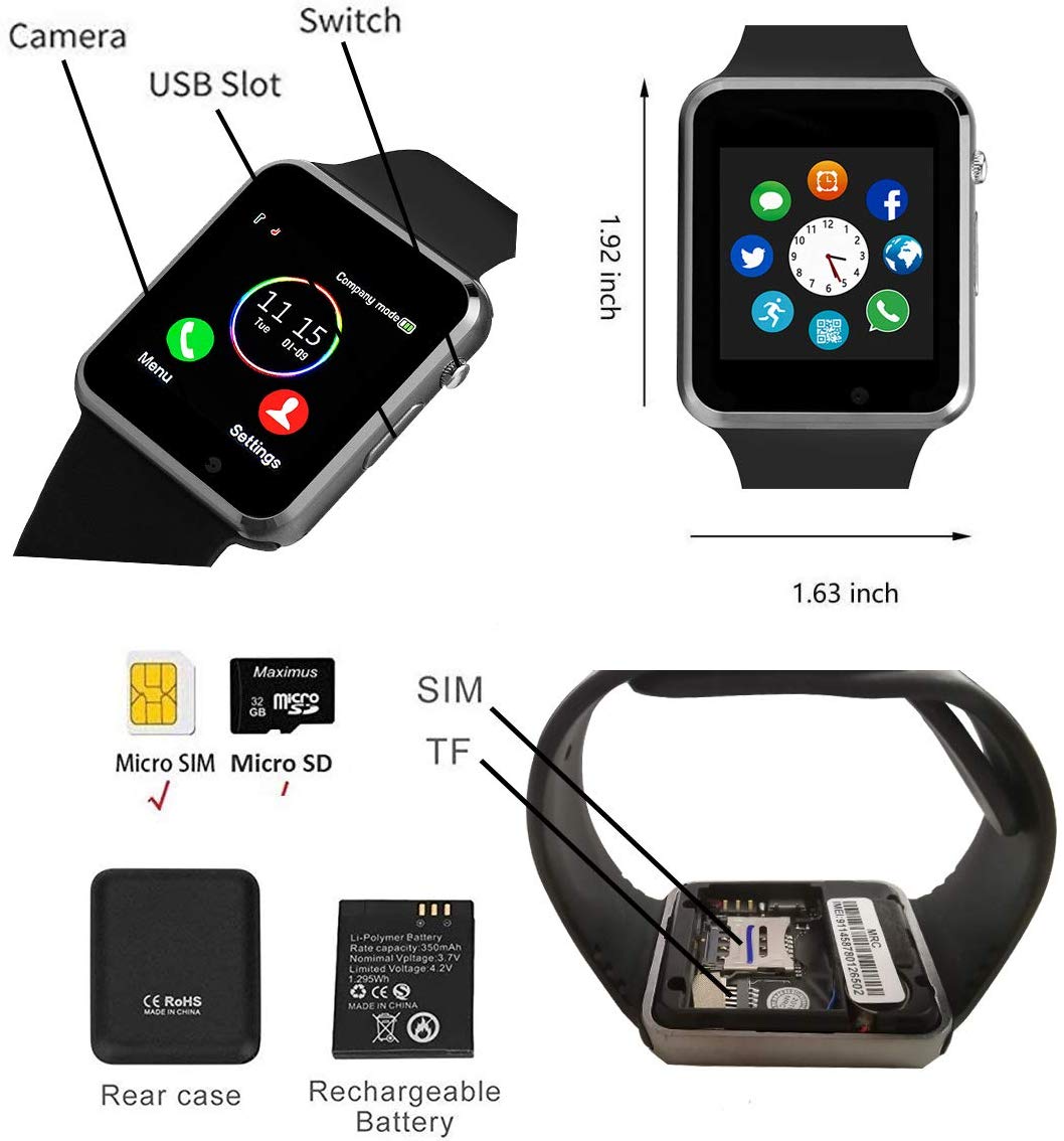 Nanotech 2020 Hot Fashion Business SmartWatch Phone นาฬิกาข้อมือ ...