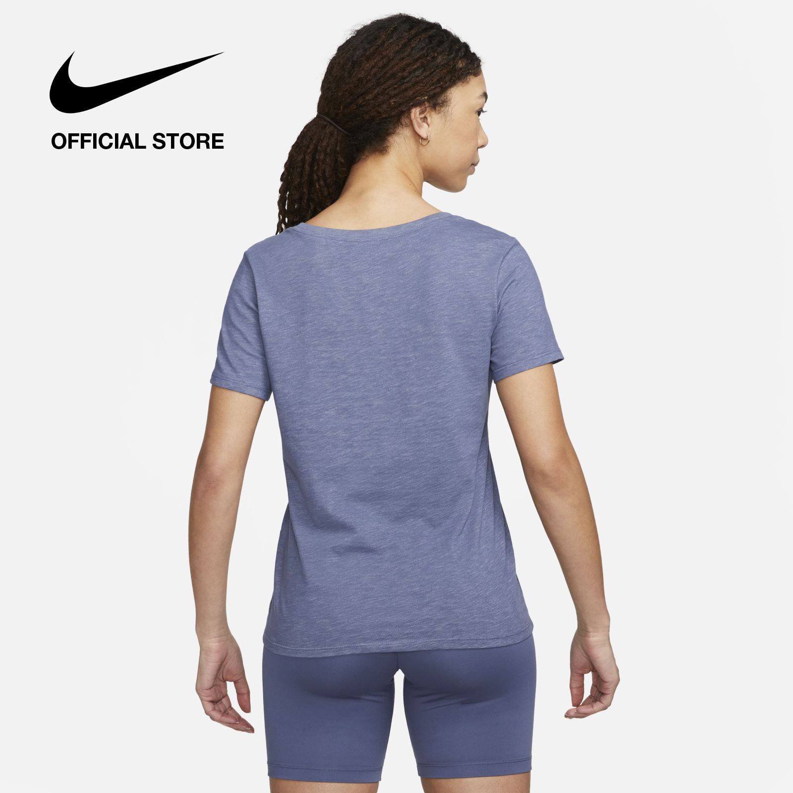 Nike Womens Dri-Fit Nike Script Tee - Diffused Blue - Nike - ThaiPick