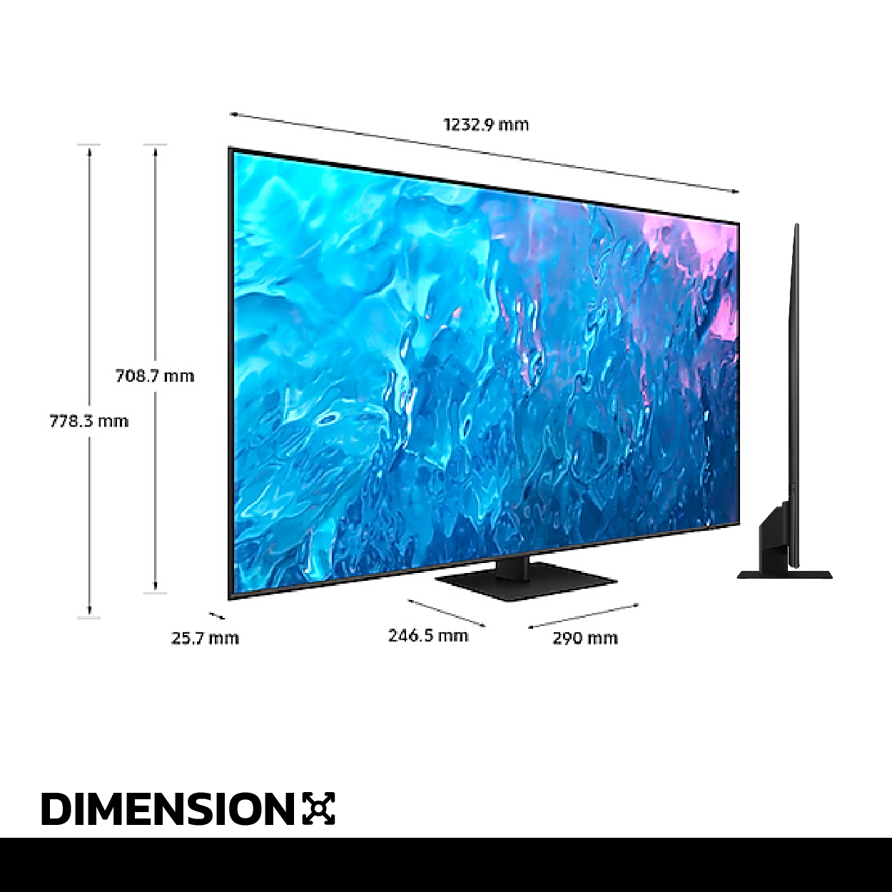 SAMSUNG ทีวี QLED 4K Smart TV QA55Q70CAKXXT ขนาด 55 รุ่น 55Q70C Q70C ...