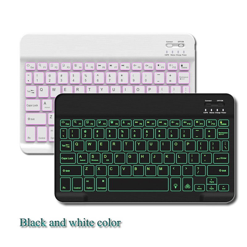 Mini RGB Wireless Keyboard And Mouse Set Combo Bluetooth Keyboard Mouse ...