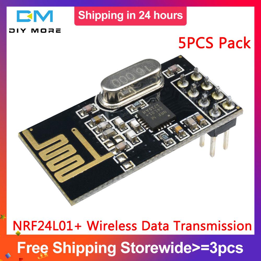 Original KKmol 5PCS NRF24L01 + โมดูลการรับส่งข้อมูลแบบไร้สาย2.4G ...
