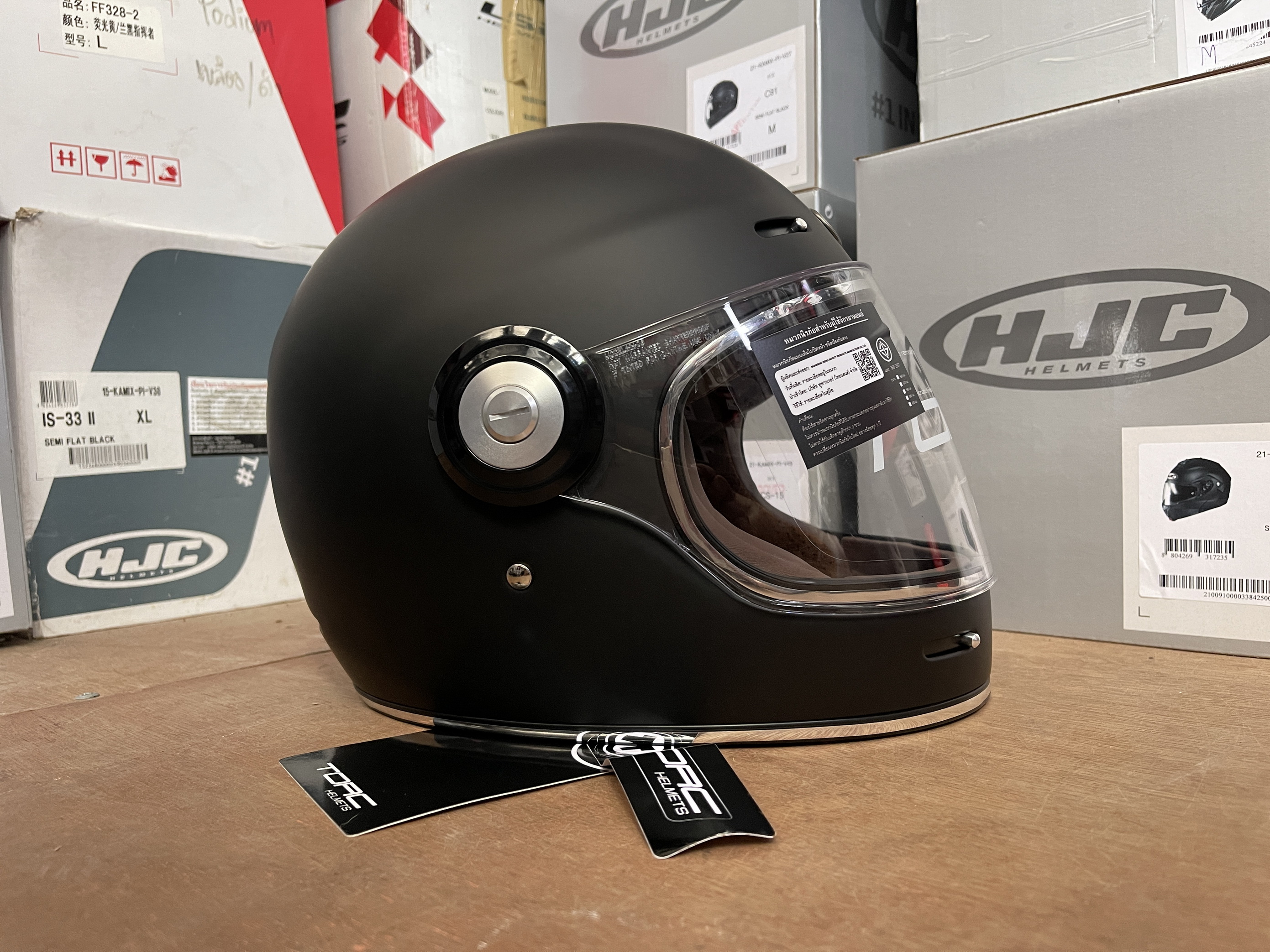 TORC T-1 RETRO FULL FACE MATTE BLACK แว่นชั้นเดียว นวมถอดซักได้ มีช่อง ...