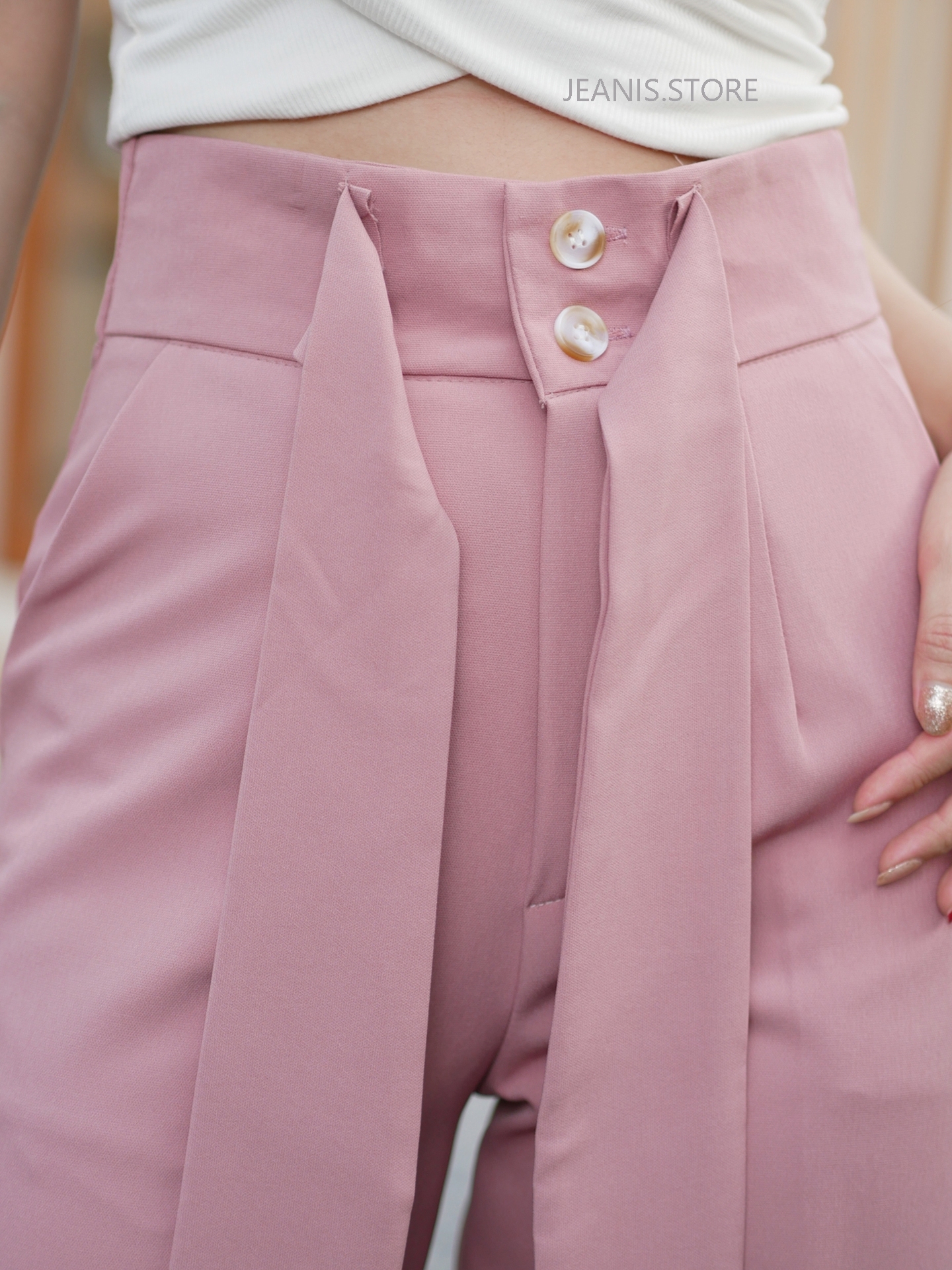 รุ่นขายดีใน FB!! กางเกงขากระบอก รุ่นโบว์หน้า Jeanis.store - JEANIS ...