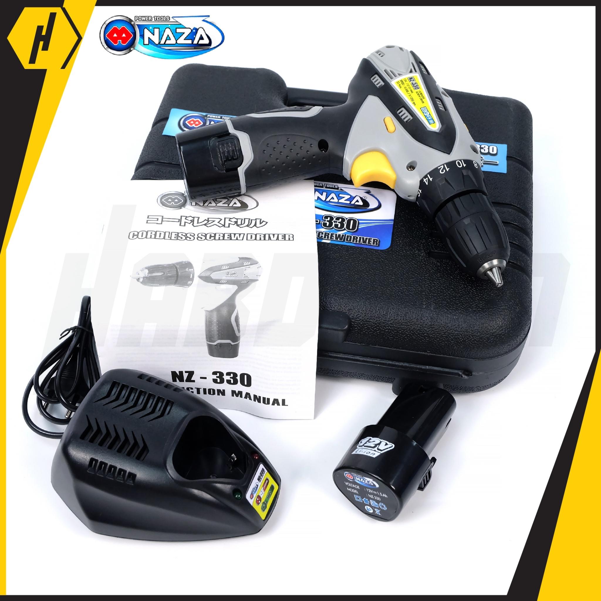 NAZA สว่านไขควงไร้สาย 12V NAZA รุ่น NZ 330 พร้อมแบต 2 ก้อน - Hardman - ThaiPick
